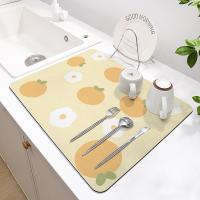 China Deep Dish Super Absorbent Mat for Quick Drying and Easy Cleaning on Kitchen Counters for sale
