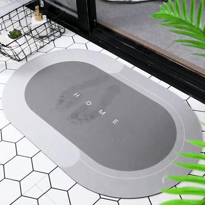 Cina Tecnologia tappetino da bagno in cashmere tappetino grigio a asciugatura rapida non scivoloso per doccia moderna in vendita