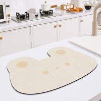 China Rubber Kitchen Counter Draining Mat with Multi-Function Pattern and Yellow Color for sale