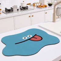 China Rubber Kitchen Counter Draining Mat with Multi-Function Pattern and Yellow Color for sale