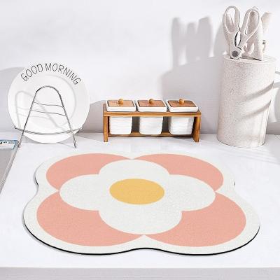 Cina Tavolo rettangolare Decration Placemat Assorbente Matte di asciugatura di piatti con materiale in microfibra in vendita