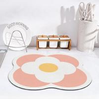 China Kitchen Tableware Home Hotel Diatomite Dish Drying Mat with Super Quick Dry Function for sale