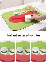 China Kitchen Tableware Home Hotel Diatomite Dish Drying Mat with Super Quick Dry Function for sale