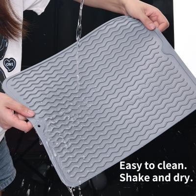 China Tapete de secagem de pratos de silicone customizado ecológico à venda