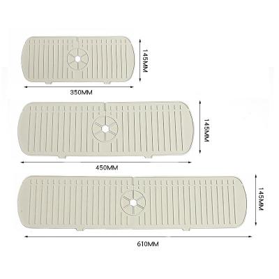 China Aanpasbare grootte Silicone toonbank Afvoer Pad voor Keuken Badkamer Kraan Splash Guard Mat Te koop