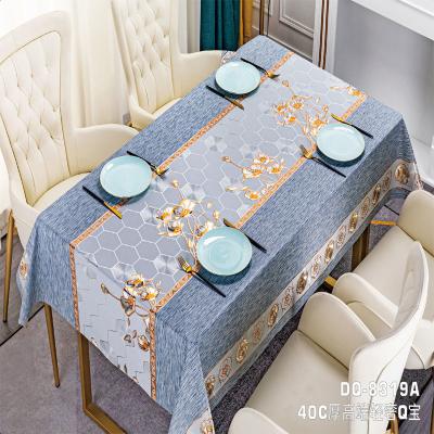 China Silver Soft Touch Top Seller Customized Non Woven Printed Tablecloth Reusable PVC Wedding Tablecloth Roll for sale