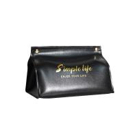 China Custom Mini PU Leather Car Tissue Box Holder for Chic and Practical Storage for sale