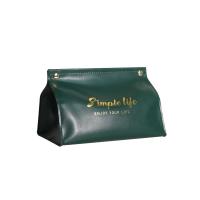 China Custom Mini PU Leather Car Tissue Box Holder for Chic and Practical Storage for sale