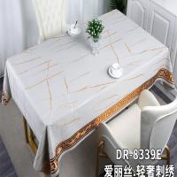 China Floral Pattern Transparent Plastic Tablecloth for 6 Seater Rectangular Table Wedding Blue for sale