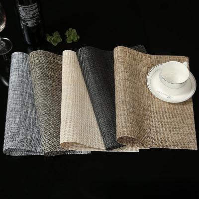 Cina Logo personalizzato Acceptabile Quadrato Plastica Lavabile PVC Placemats per la decorazione del tavolo in vendita