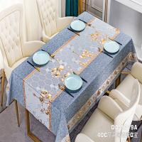 China Stain Resistant Tablecloth for Kitchen Table Cover Design PVC Rectangle Tablecloth for sale