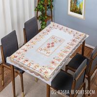 China Hotel PVC Tablecloth Washable Rectangular Table Cover for Banquet Celebration for sale