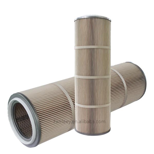 Quality High Temperature PPS Felt Pleated Cartridge Air Filter with 1 Year Warranty and Stainless Steel Construction for sale