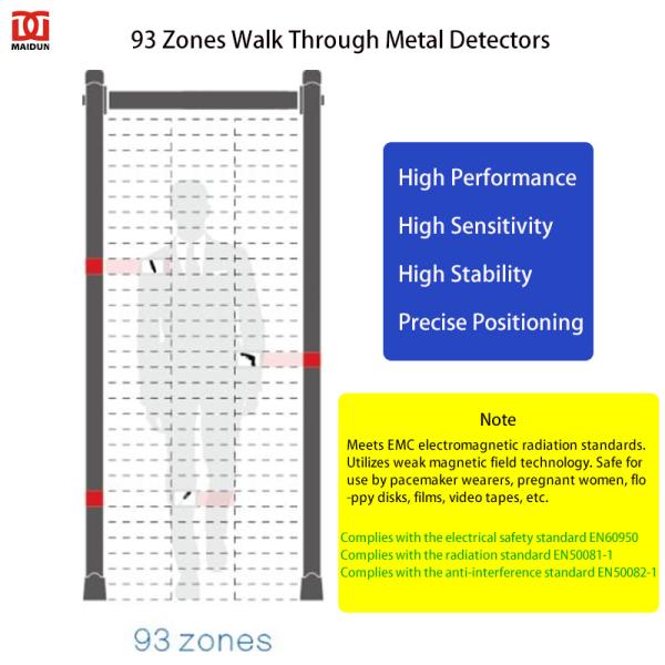 Quality Station Security High Performance Multi-Zone Metal Detector Adjustable High for sale