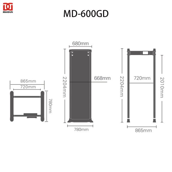 Quality Station Security High Performance Multi-Zone Metal Detector Adjustable High for sale