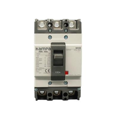 China Interruptores moldados Kampa ABN 103C 3P AC600V/DC250V MCCB do caso à venda
