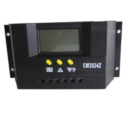 China 30A 12V 24V CM3024Z PWM Solar cell panel battery Charge Controller Regulators LCD Display for sale