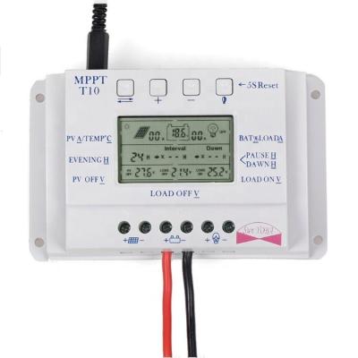 China Solar Charge Controller 10A MPPT T10A 12V 24V for Street Light for sale