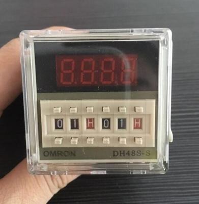 China Digital time delay repeat cycle relay timer 1s-990h LED display 8 pin panel installed DH48S-S SPDT with socket for sale