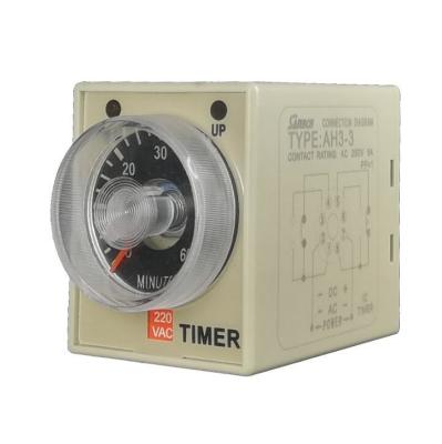 China Power On Delay Timer 0-60 second Relay 220V AH3-3 With Socket Base PF083A for sale