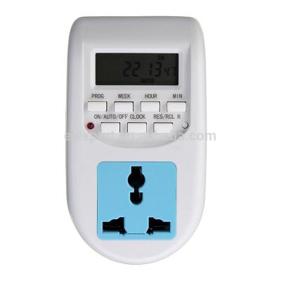 China AL-06 220V LCD Display Universal European Plug Socket Plug In Timer for sale