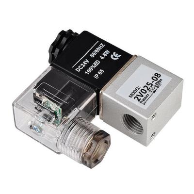 China 2V025 1/8 1/4 2 Way 2 Position Normally Closed Electro Pneumatic for sale