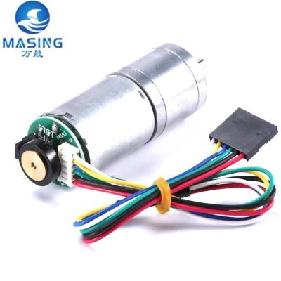 China RF-370 Micro 25mm DC Motor de engranajes 6V 12V con caja de engranajes / codificador 6PINS en venta