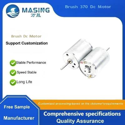 중국 6v 12v 24 Volt 370 영구 자석 3000rpm 탄소 붓 DC 모터 고 토크 전기 DC 모터 판매용