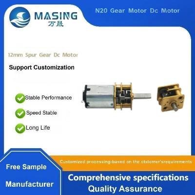 Китай Микро N10 N20 N30 Высокий крутящий момент 12 мм коробка передач Электрический двигатель штурвал ДЦ редукторный двигатель с M3 M4 M5 настраиваемый натяжной вал продается