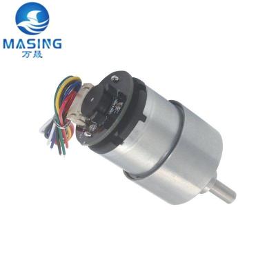 中国 モーター メーカー 37mm ギア付き 12v 24v カスタマイズされた速さトルク 520 DCギアモーター ロボットのエンコーダー 販売のため