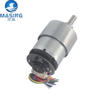 中国 モーター メーカー 37mm ギア付き 12v 24v カスタマイズされた速さトルク 520 DCギアモーター ロボットのエンコーダー 販売のため