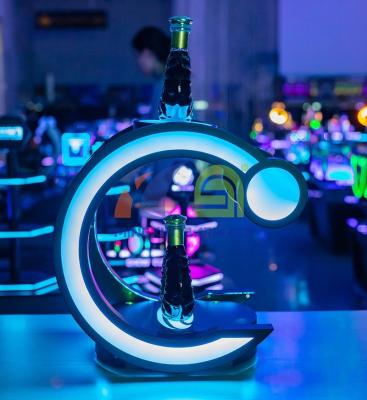 China C Shape Bottle Glorifier with Laser Lighting bottle display for night club for sale