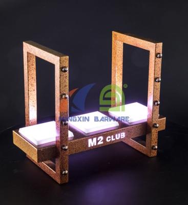 China Antique Rusty Effect Snack Dish LED Serving Tray acrylic shot glass serving tray for sale