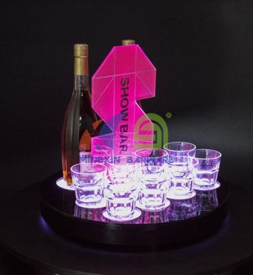 China Whiskey Glass LED Serving Tray LED Serving Tray for Whiskey Serving Tray for sale
