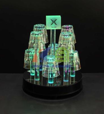 China 8 Headed LED Glass Holder led serving tray for sale LED acrylic serving tray for sale