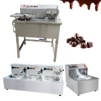 China Fully Automatic Mixing Wheel Chocolate Melting Tempering Coating Machine Easy to Clean for sale