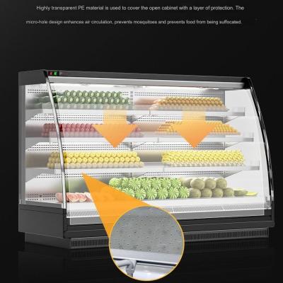 China Adecuado para verduras frescas zanahorias de papa 360 grados de aire refrigerado helado Vitrina en venta