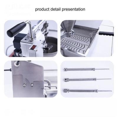 Cina 220v Frittiera per ciambelle Automatica Commerciale 304 Acciaio inossidabile 500pcs/h Macchine alimentari PLC 3kw 35 in vendita