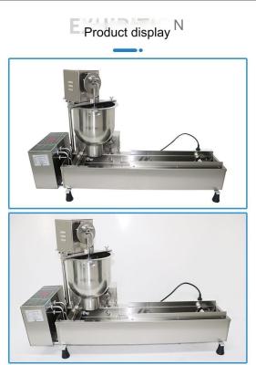 Cina 220v Frittiera per ciambelle Automatica Commerciale 304 Acciaio inossidabile 500pcs/h Macchine alimentari PLC 3kw 35 in vendita
