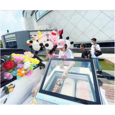 China Soft Ice Cream Frozen and Refrigerated Display Quick Cooling Desktop Fridge Freezers for sale