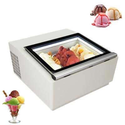 Cina Negozio alimentare 220V tensione corpo in acciaio inossidabile display commerciale congelatore per gelato in vendita