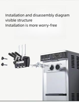 China 150 KG Capacity Soft Ice Cream Making Machine for Cold Drinks Snacks Business for sale
