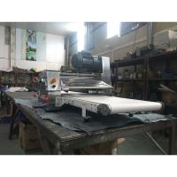 China Food Beverage Stand Type Automatic Small Cookie Dough Roller Sheeter Machine Conveyor Belt and Roller Driven for sale