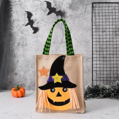 Cina Ordine personalizzato Halloween tema Caramelle Borsa da mano Lenzuola 27g Piccoli regali Borsa Stregone zucca in vendita
