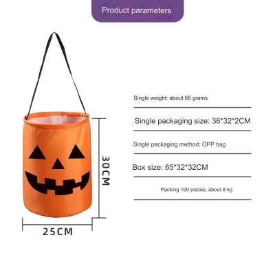 China Glow Halloween Candy Bag with Light Pumpkin Soft Pouch Packaging and Logo Printing for sale