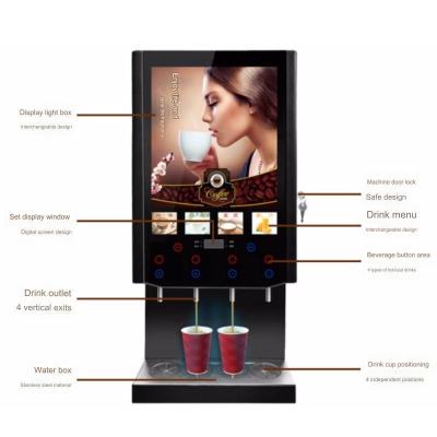 Cina Macchina per vendere caffè da tavolo con display a LED e prodotto finale da 34*45*70 cm in vendita