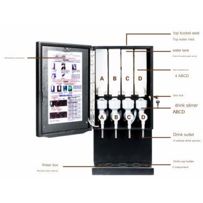 Cina Macchina per vendere caffè da tavolo con display a LED e prodotto finale da 34*45*70 cm in vendita