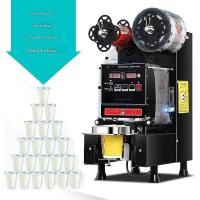 China Plastic Packaging Material Cup Sealing Machine Automatic 400-600 cups/H for Bubble Tea for sale