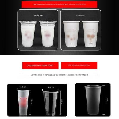 Cina Macchina di sigillamento del bicchiere del sigillatore completamente automatico per il succo di yogurt Boba Tea Bubble Plastic in vendita
