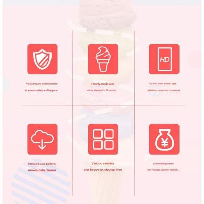 중국 220V 셀프 서비스 자동 판매 기계 제조 공장에서 스마트 아이스크림 제조 판매용